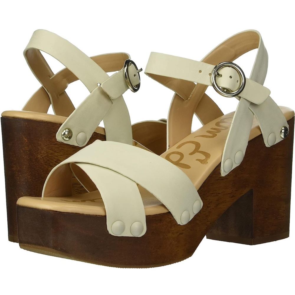 Cream Sam Edelman Josefine Leather Platform - Gem